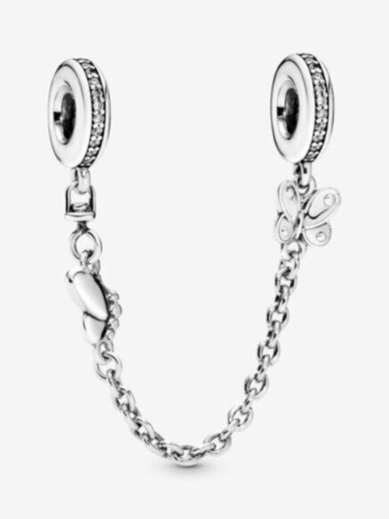 Pandora | Jewelry | Pandora Butterfly Safety Chain Charm | Poshmark